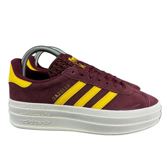 adidas | Shoes | Adidas Gazelle Bold Platform Burgundy Red Suede Shoes ...